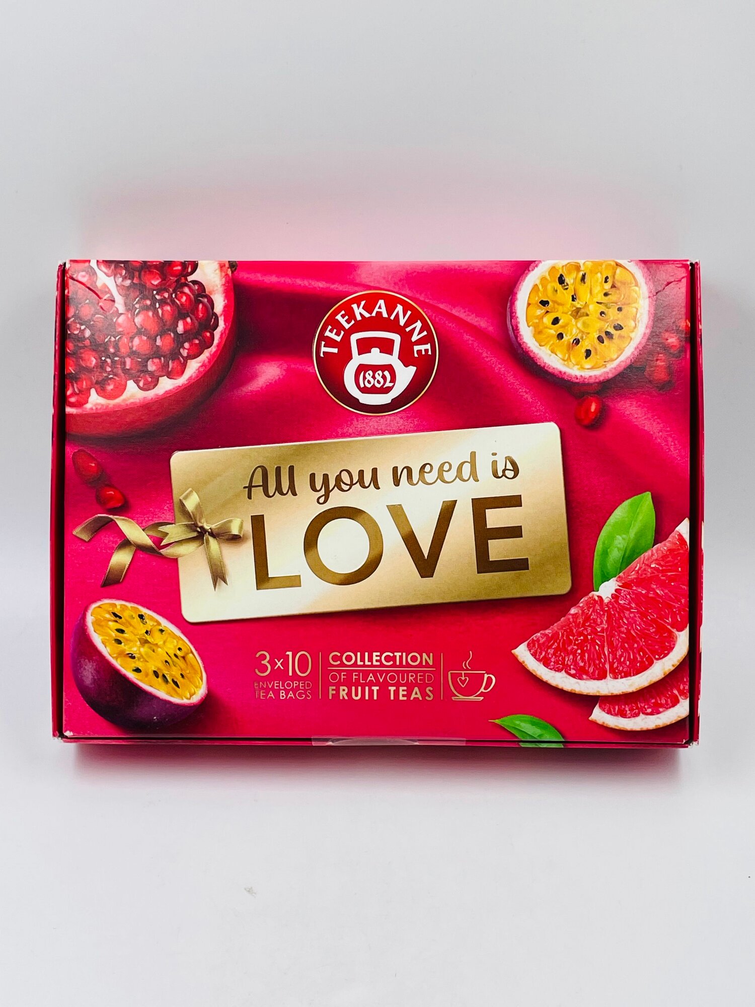 Чай фруктовый TEEKANNE LOVE Collection ассорти (гранат-маракуйя-грейпфрут), 30 пакетиков, 67.5 г (Австрия)