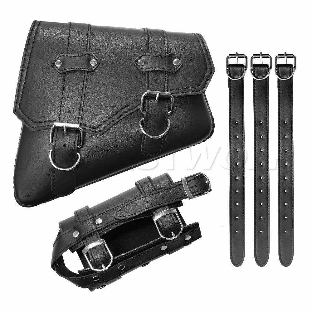 Мотоциклетная сумка для Harley Sportster, Honda, Suzuki, Yamaha, Kawasaki, кожаная седельная белый