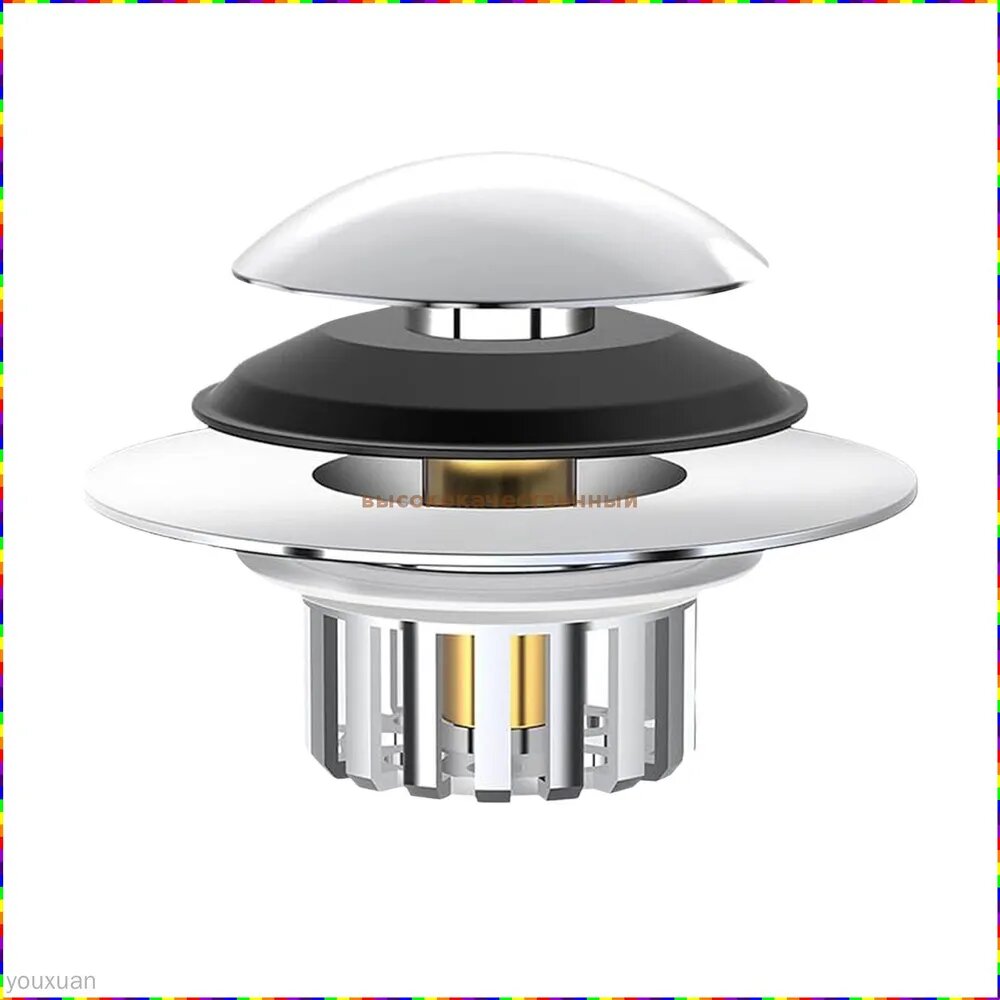 Металлическая пробка для ванной и раковины, латунь, серебристый цвет, 1 штука