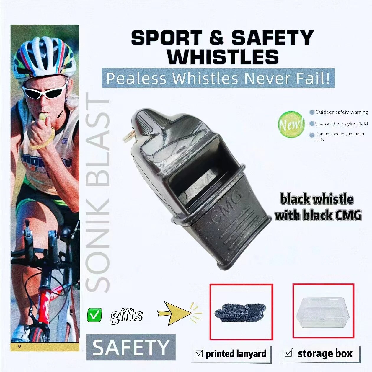 SONIK BLAST свисток рефери тренерский свисток уличный безопасный свисток красивые цвета без бисера легко выдувать и громкий свисток
