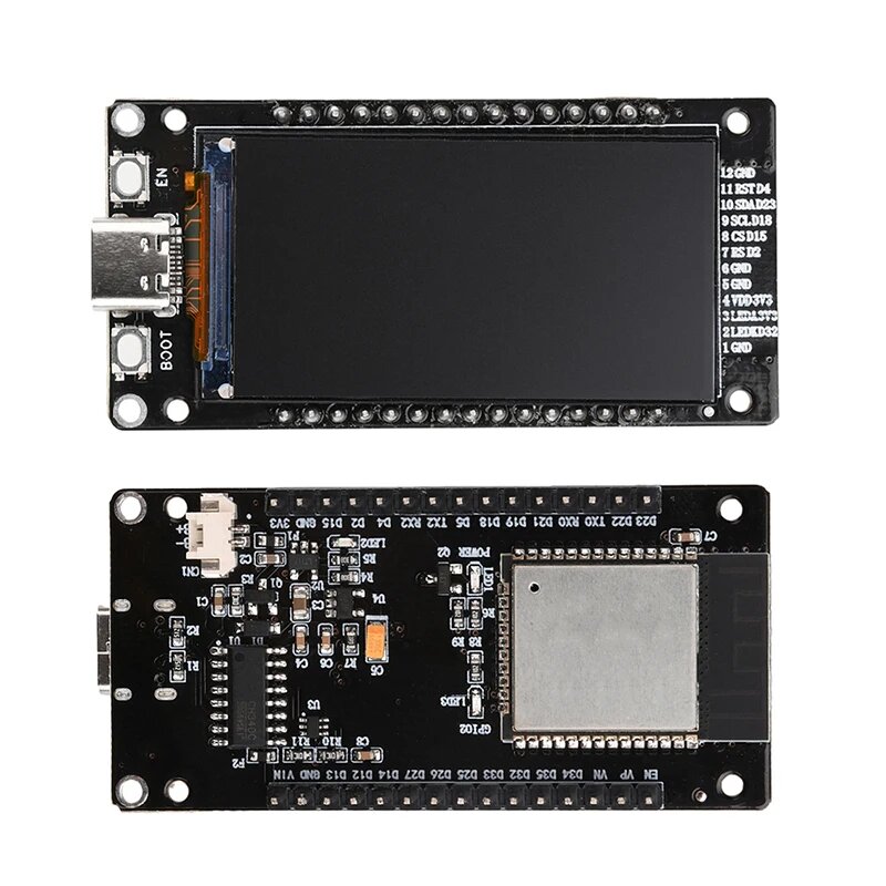 Плата разработки Esp32 1,9-дюймовый ЖК-экран Wi-Fi Bluetooth Макетная плата Type-C Встроенный модуль Esp32-32