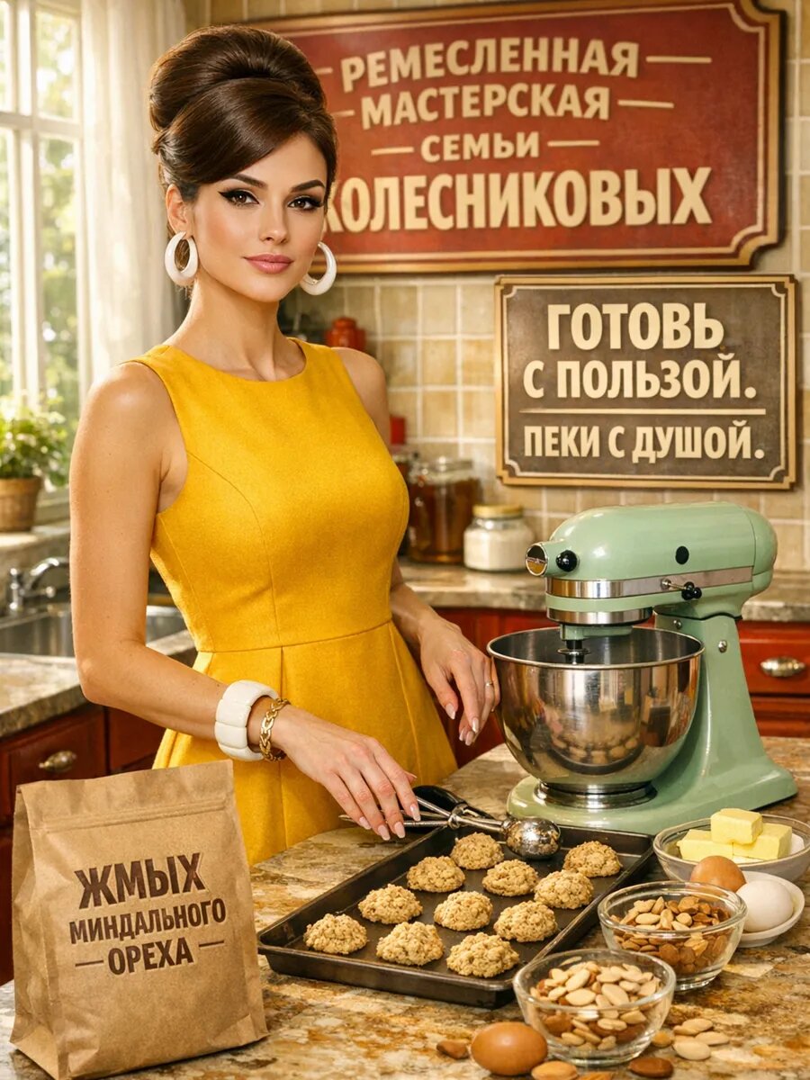 Обезжиренный жмых миндального ореха - 1095 г.