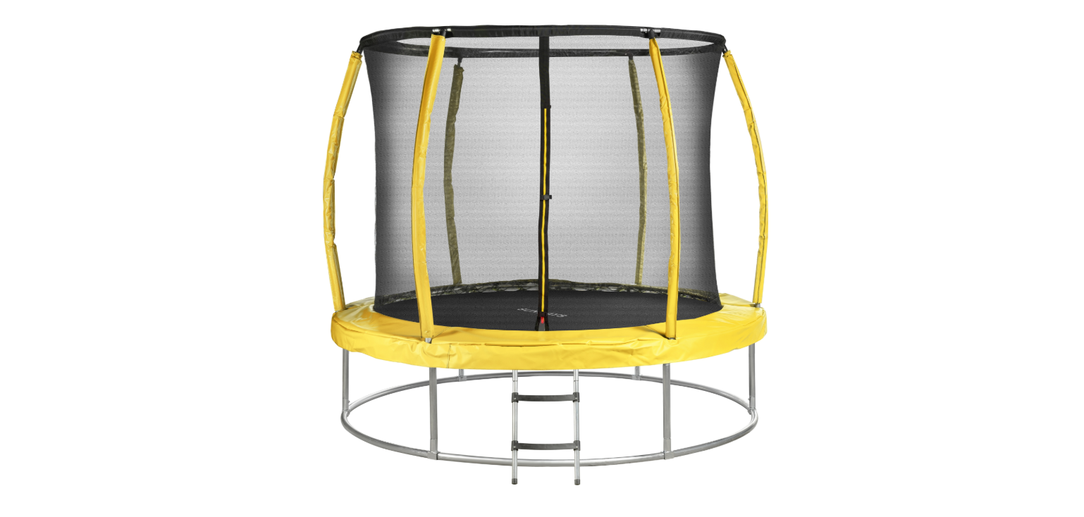 Батут Sundays Favorite Premium 10FT (желтый, с сеткой, с лестницей)