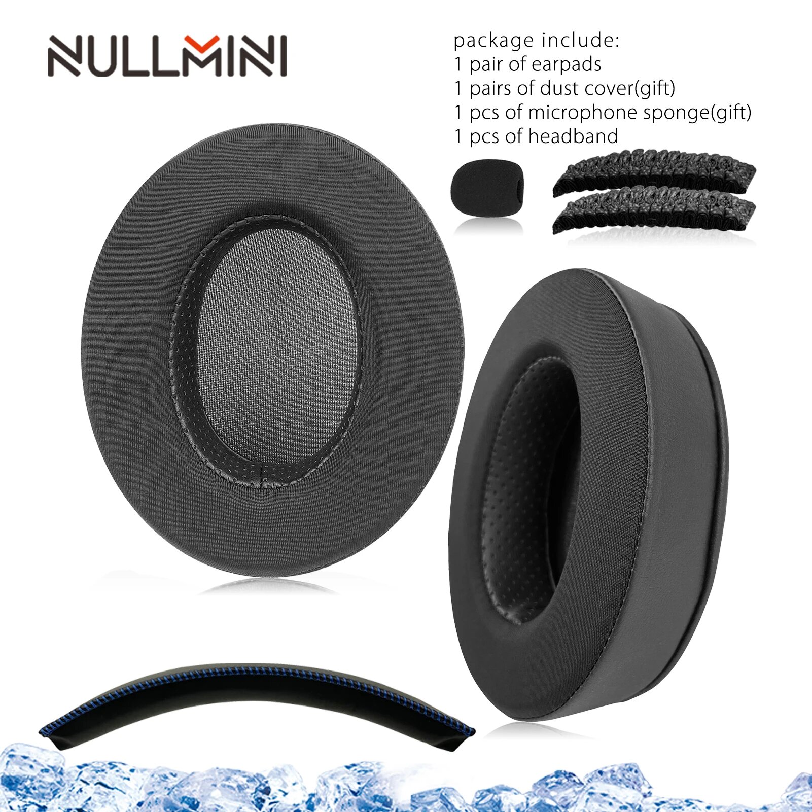 Nullmini Амбушюры для HyperX Cloud Core, Silver, Cloud II, Cloud Alpha, Alpha TypeA and blue band