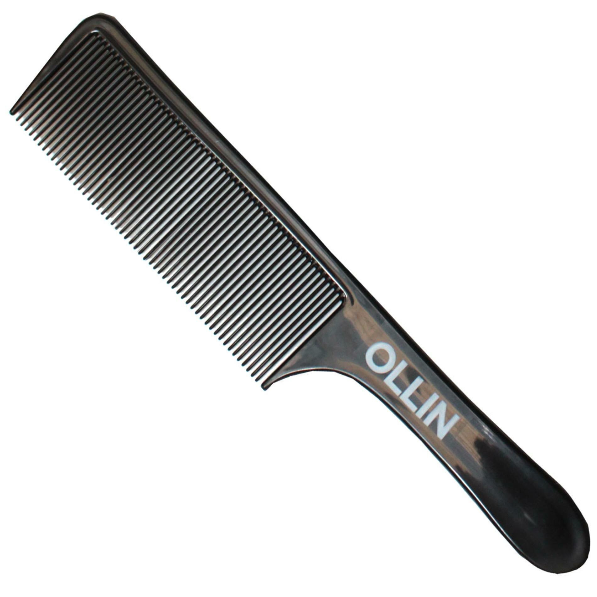 Расчёска Ollin Professional 396840, для стрижки, под машинку, пластик, 2 мм, чёрная