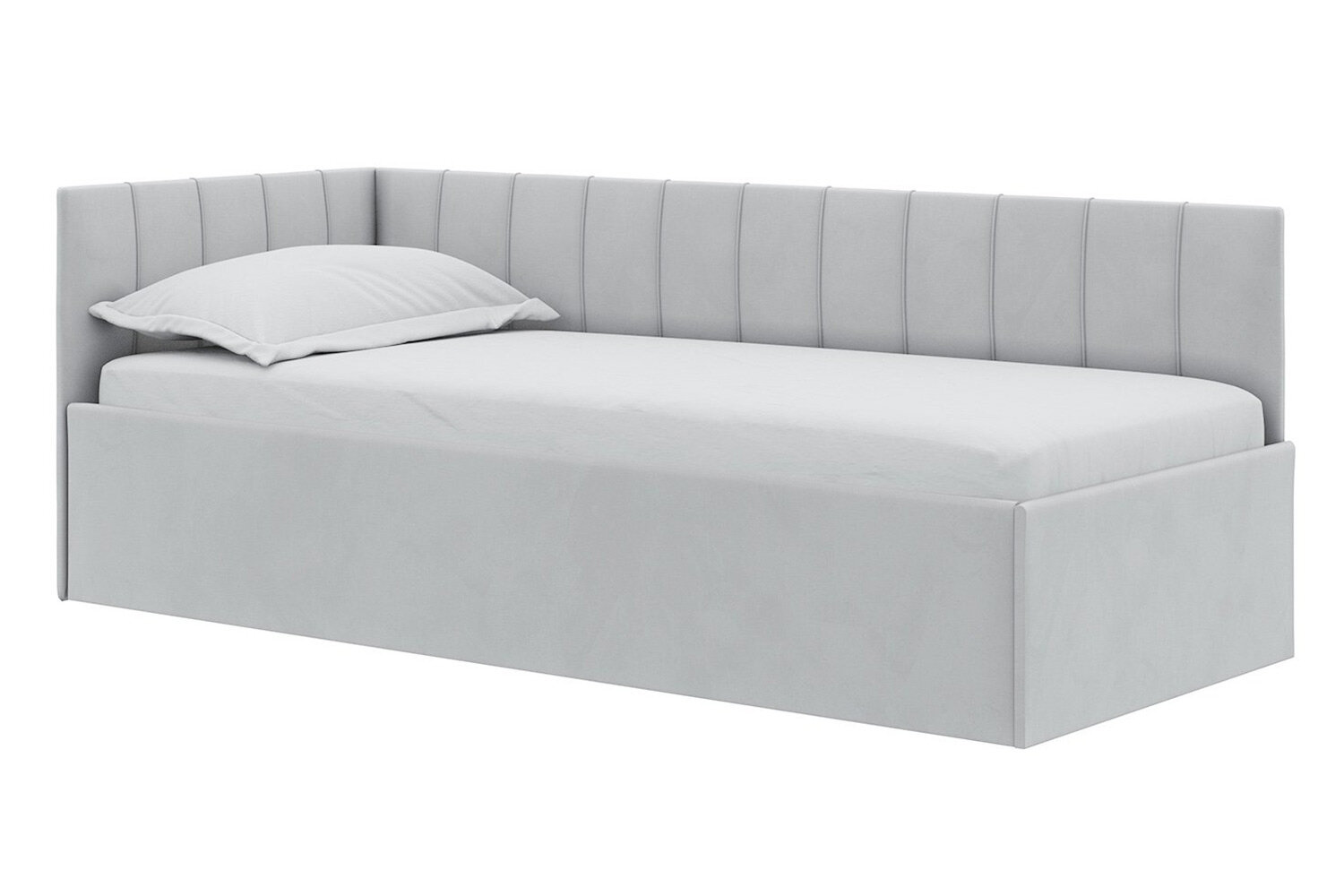 Кровать односпальная Hoff Мика, 90х200 см, цвет светло-серый, основание, подъёмный механизм