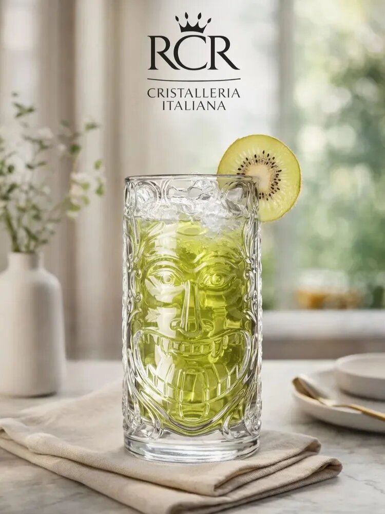 Бокал, стакан тики прозрачный "Etruria" RCR Luxion 1 шт, 450 мл. Хрустальное стекло, для коктейлей. Италия