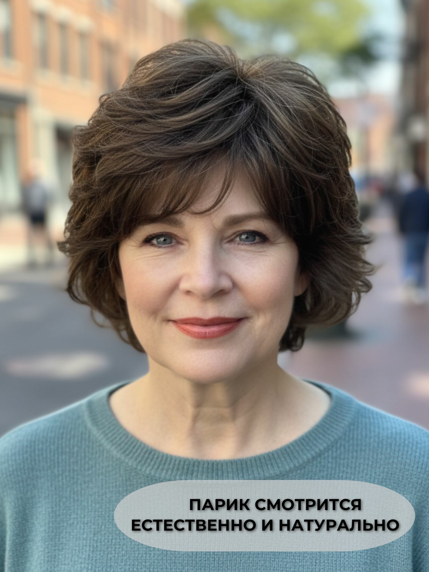 VIP-PARIK Парик женский стрижка с челкой кудрявый