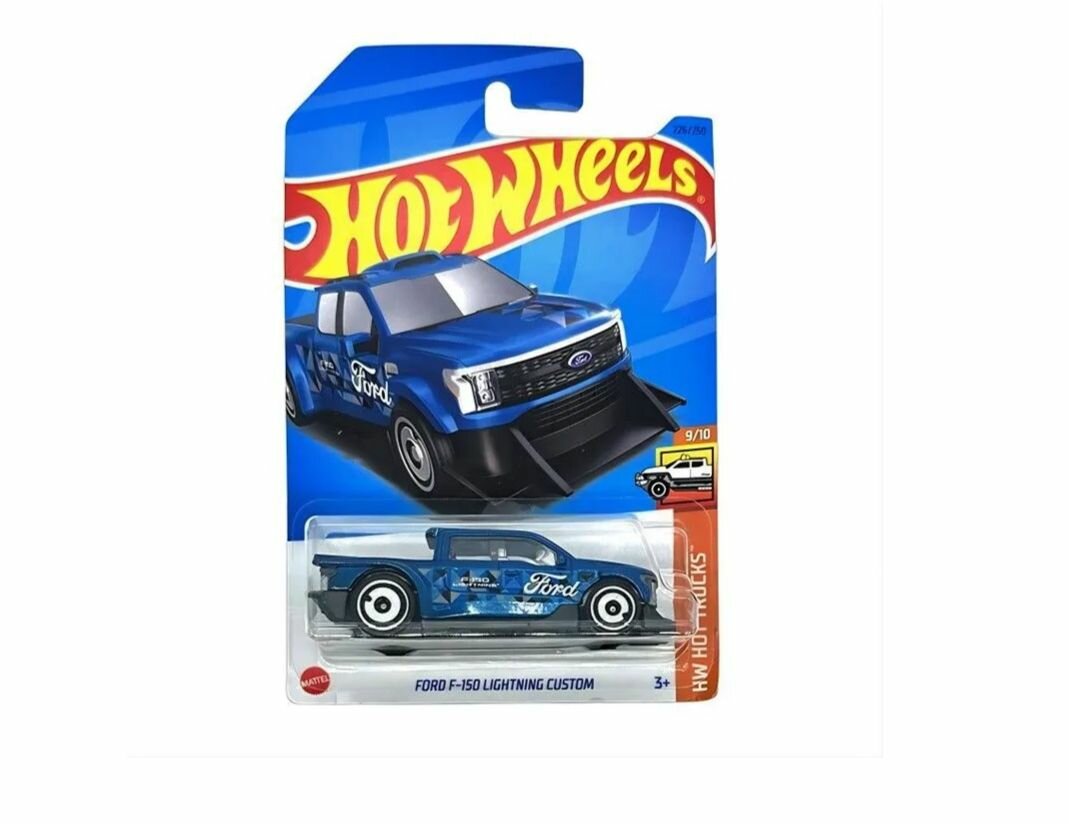 Машинка базовая Hot Wheels Ford F-150 Lightning Custom синий