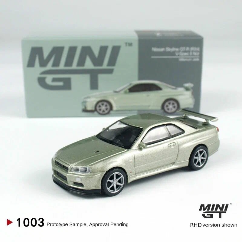 Машинка коллекционная MINI GT 1:64 Nissan* Skyline GT-R (R34) V-Spec II 1003
