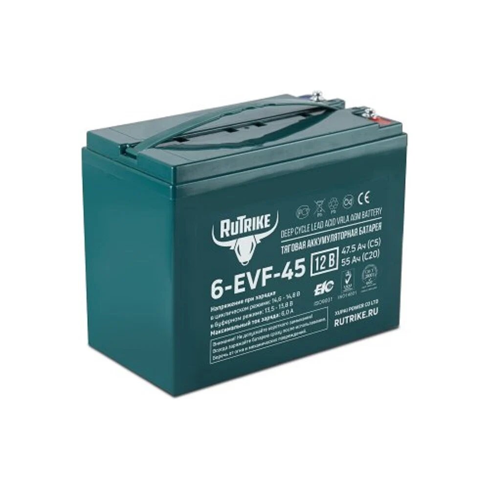 Тяговый гелевый аккумулятор 6-EVF-45 12V45A/H C3 RUTRIKE 021663