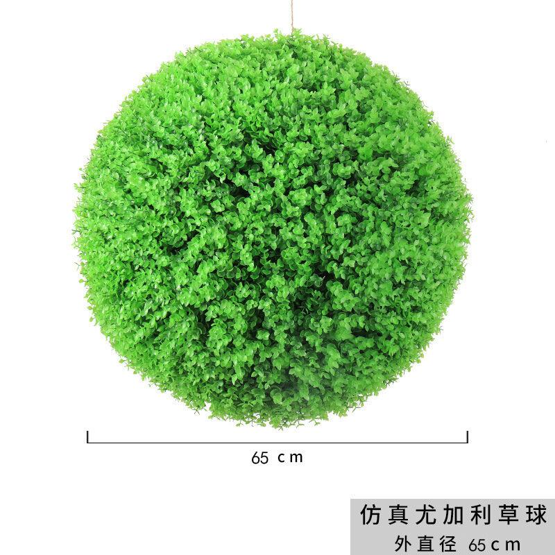 Искусственный зеленый шар из травы Милан, искусственное растение из эвкалипта, пластиковый искусственный цветочный шар для украшения и благоустройства потолков в торговых центрах.