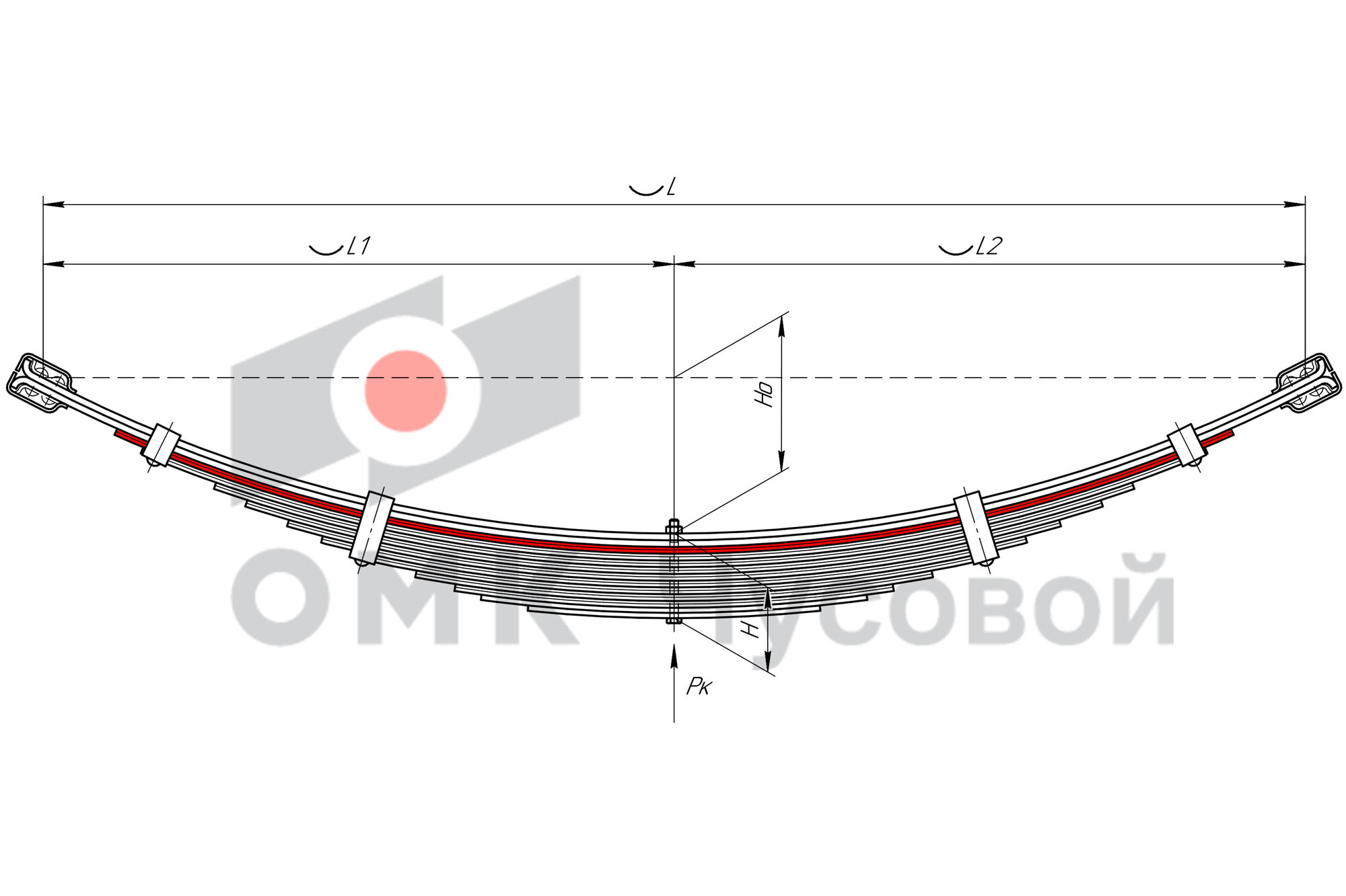 Лист №3 Рессора передняя для УАЗ 2206, 3303, 3909 13 листов