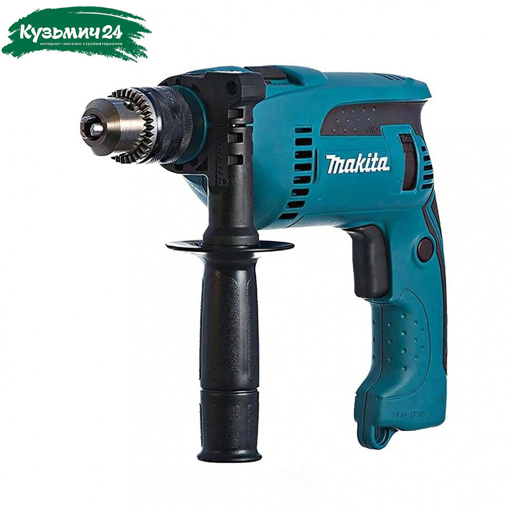 Дрель ударная Makita HP1640K, реверс, 680 Вт, 44800 уд/мин, 2800 об/мин, регулировка скорости и частоты ударов