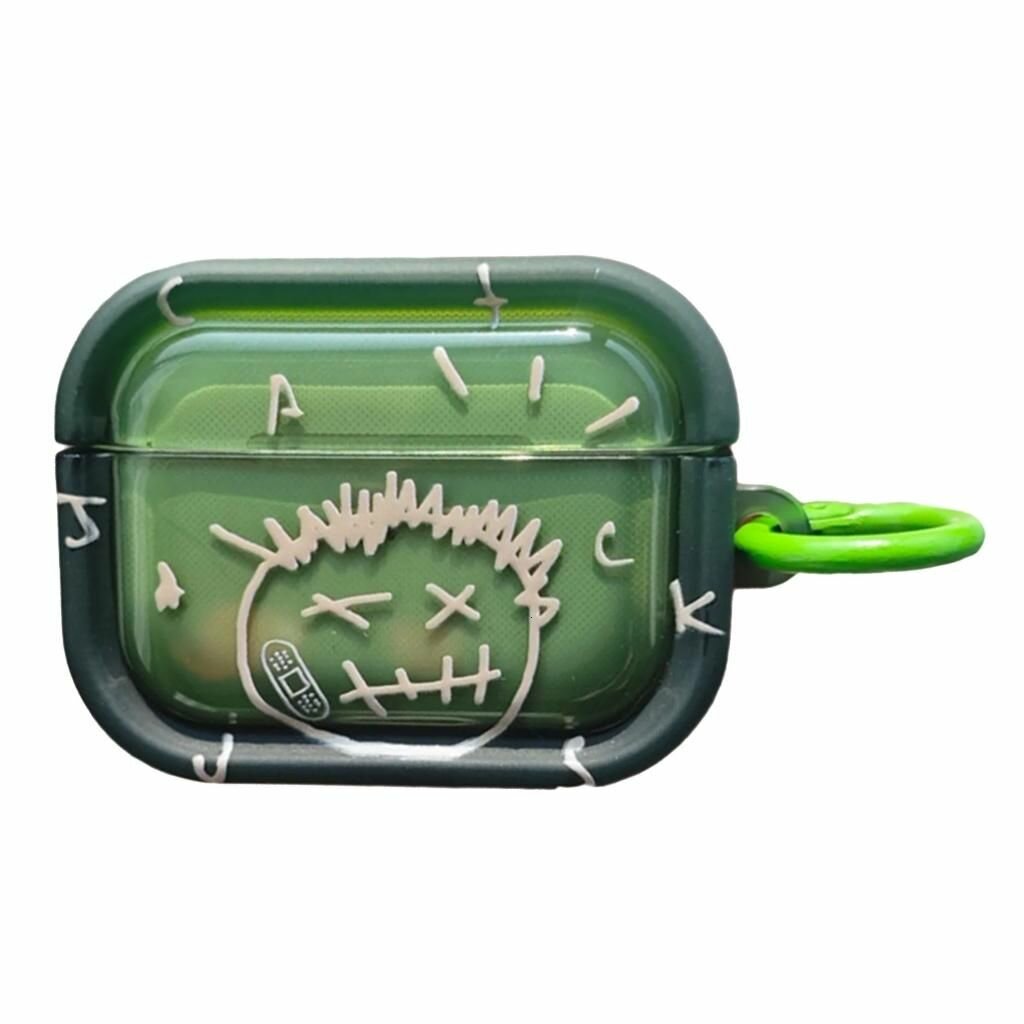 Аксессуары для наушников, Защитный чехол Для Bluetooth-гарнитуры Apple Creative Graffiti Edition-зеленый-airpods1 2-го поколения