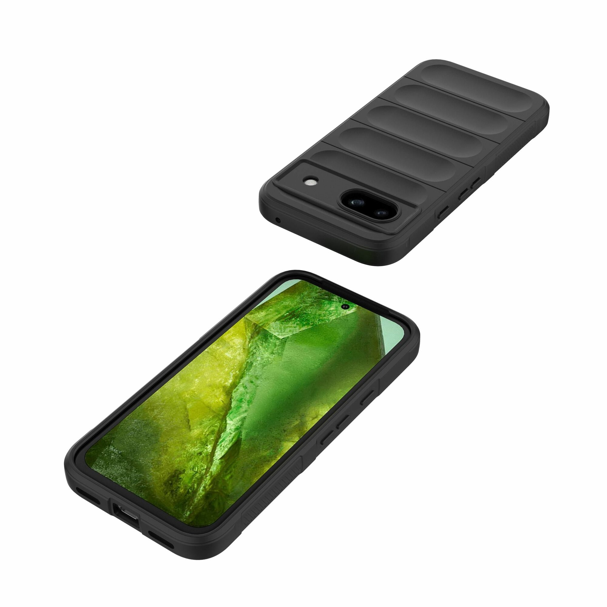 Противоударный чехол Flexible Case для Google Pixel 8А черный — фото 1