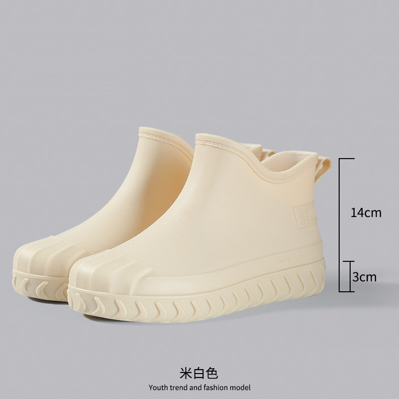 Модные женские низкие резиновые сапоги, нескользящие короткие водонепроницаемые туфли, сапоги для воды, резиновые сапоги, женские низкие резиновые туфли для мойки автомобилей. Размер обуви. EU:41