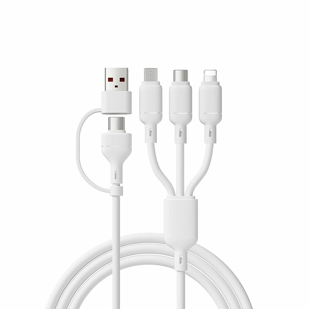 Провод для айфона 3 в 1 WiWU / Зарядка для iphone, android / Шнур для зарядки телефона, планшета micro-usb, type-c, lightning / Кабель для быстрой зарядки Micro-USB, Type-C, Lightning 1.2 м Wi-C091