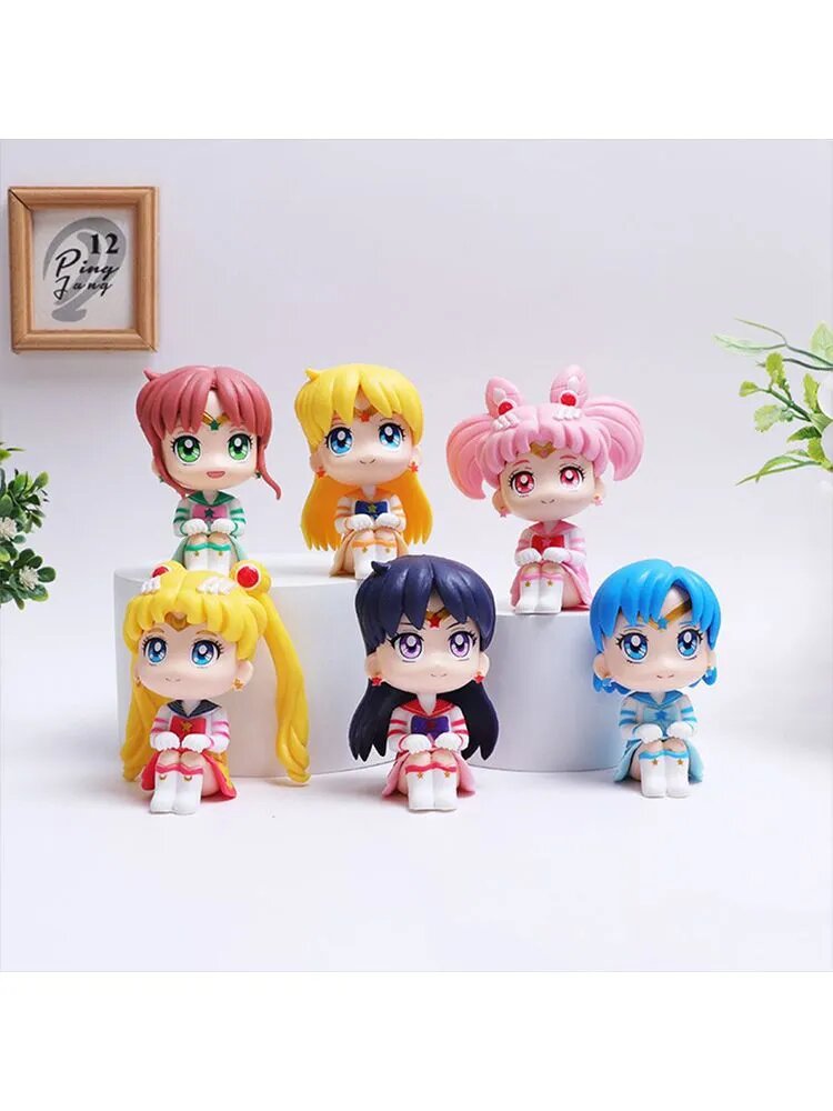 Sailor Moon Красивая девочка, кукла, игрушки, 6 украшений, скульптуры ручной работы
