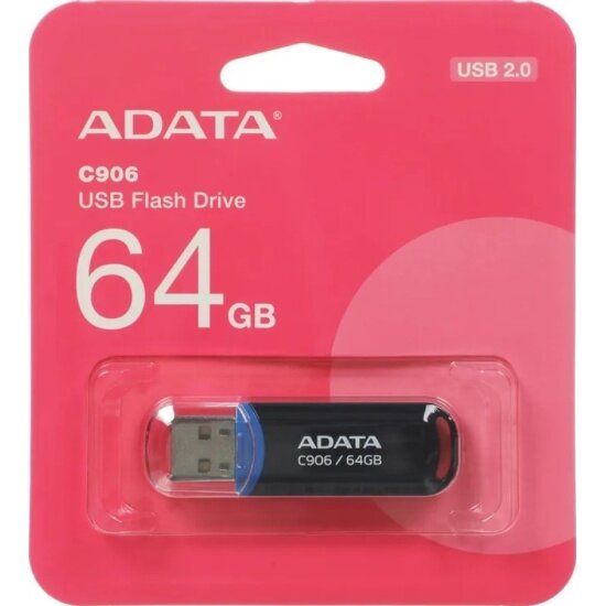 USB флешка Adata 64Gb C906 black USB 2.0