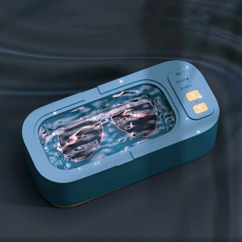 Ультразвуковая машина для чистки очков, полностью автоматический многофункциональный очиститель для очков, часов и ювелирных изделий, портативное бытовое устройство для чистки.