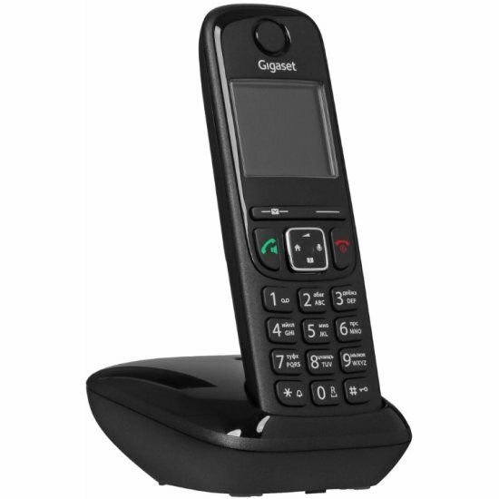 Радиотелефон Gigaset Dect AS690 SYS черный АОН