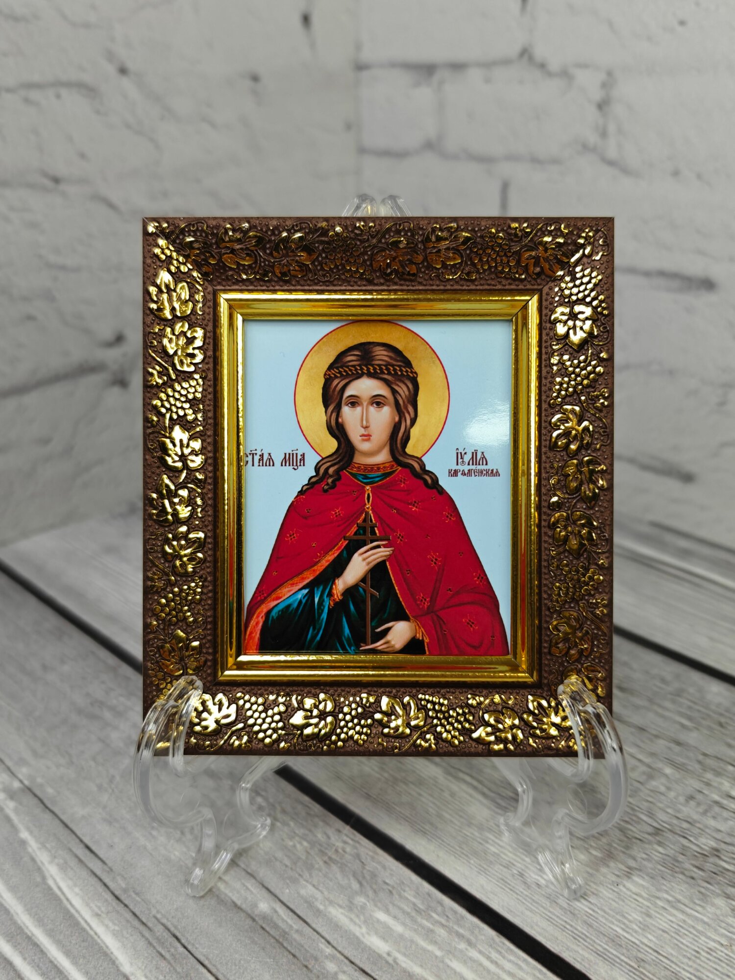 Икона Иулия (Юлия) Карфагенская (Корсиканская), Мученица, 8,5 см х10 см