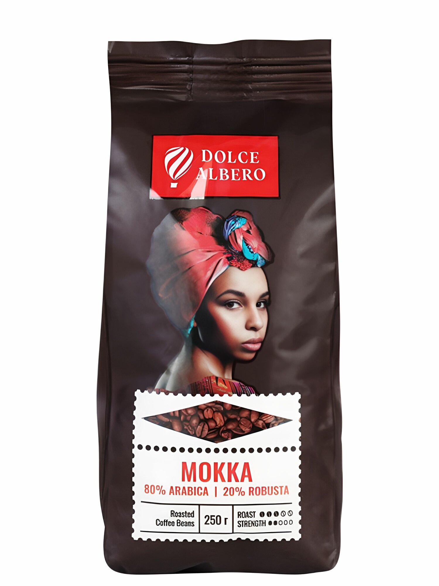 Кофе зерновой Dolce Albero Mokka, 250 гр.