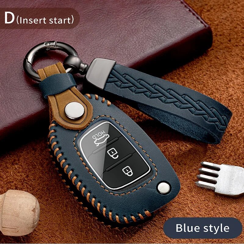 Кожаный чехол для ключей от машины, сумка для ключей для Hyundai Ix35 IX45 IX25 I10 I20 I30 HB20 Sonata Verna Solaris Santa Elantra Mistra