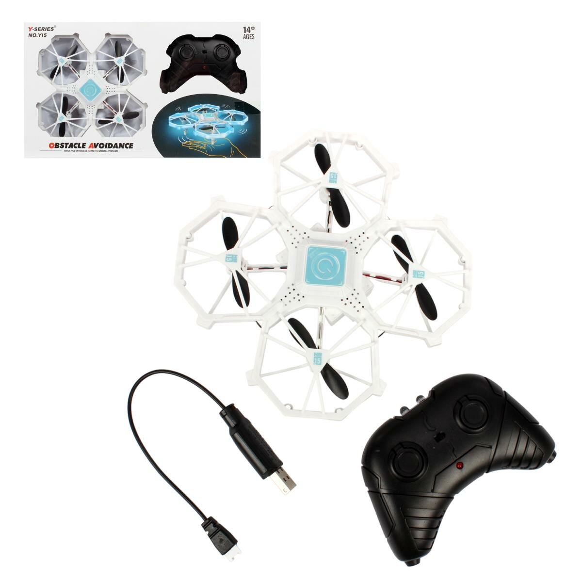 Квадрокоптер на РУ Y15G, 27.1х5.0х15.5 см, без камеры, запас прочности и стабильности в полёте