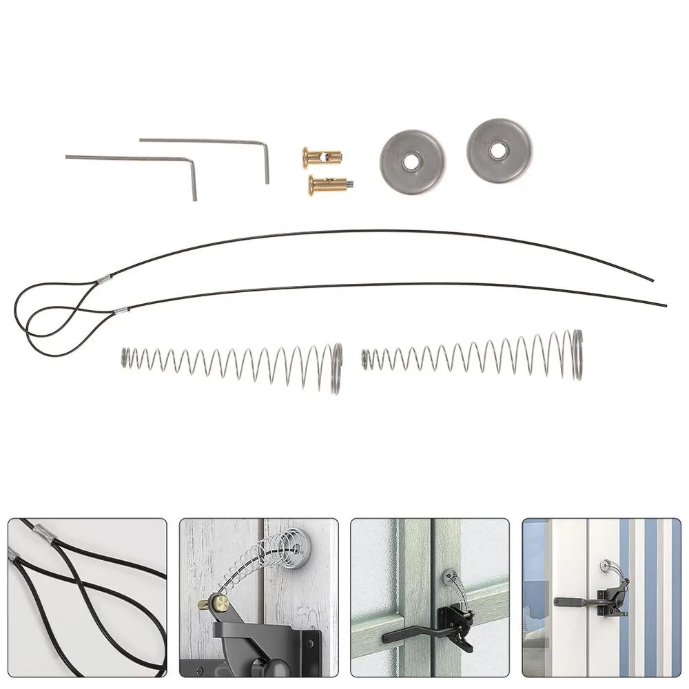 Тросовый Замок Для Ворот, Нержавеющая Сталь, Уличная Фурнитура, 3 Комплекта, Прочный, Безопасное Закрытие