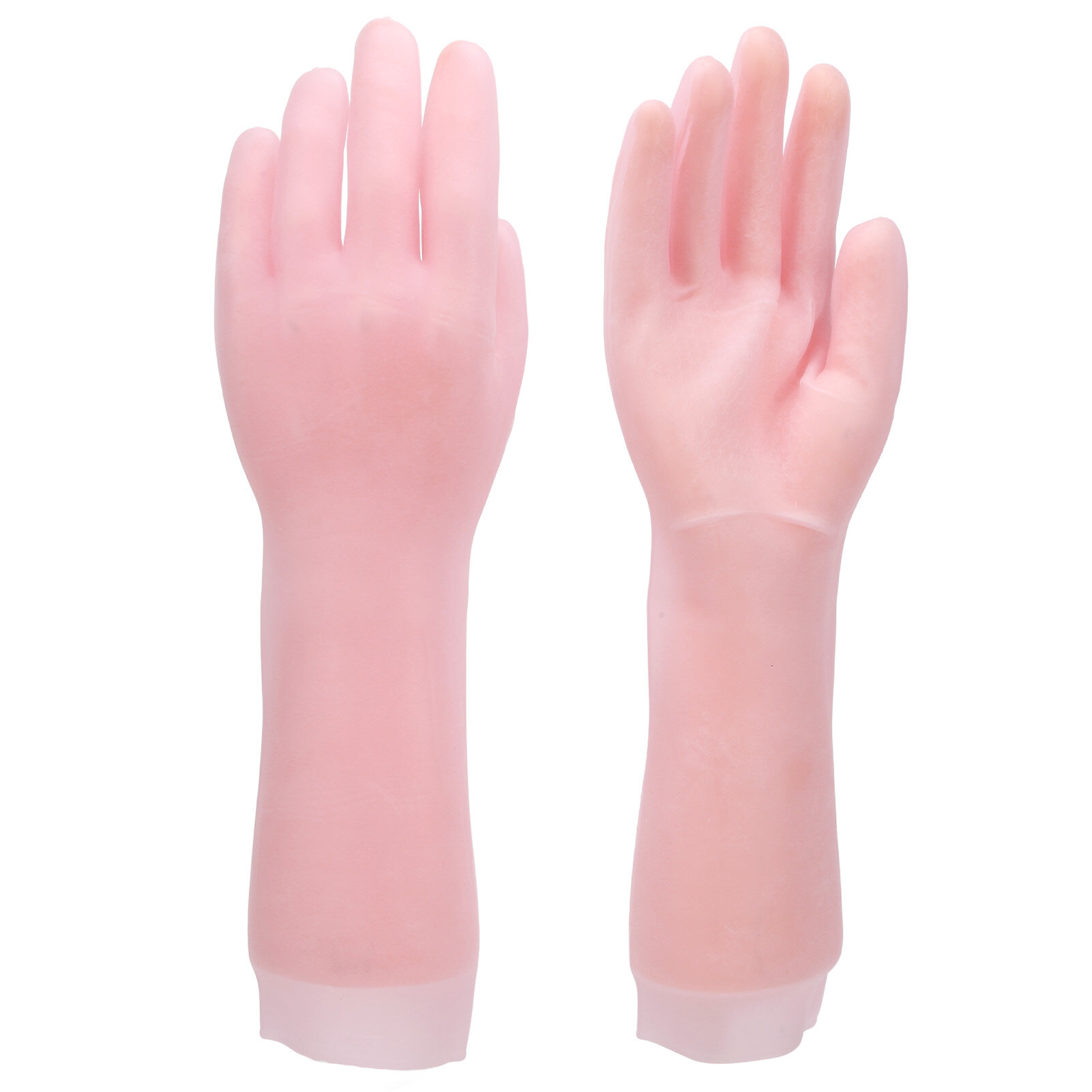 Силиконовые увлажняющие перчатки, удлиненная эластичная моющаяся увлажняющая маска для рук для сухой потрескавшейся кожи розового цвета