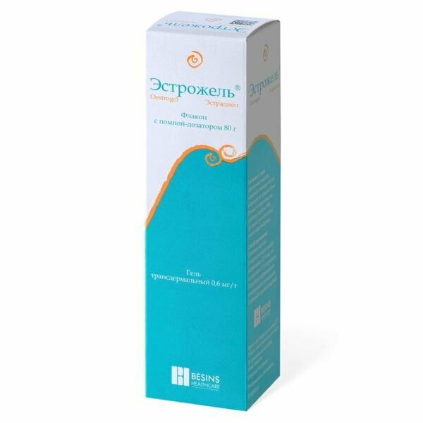 Эстрожель гель трансдермальный фл. с помпой-дозатором 0,6мг/г 80г