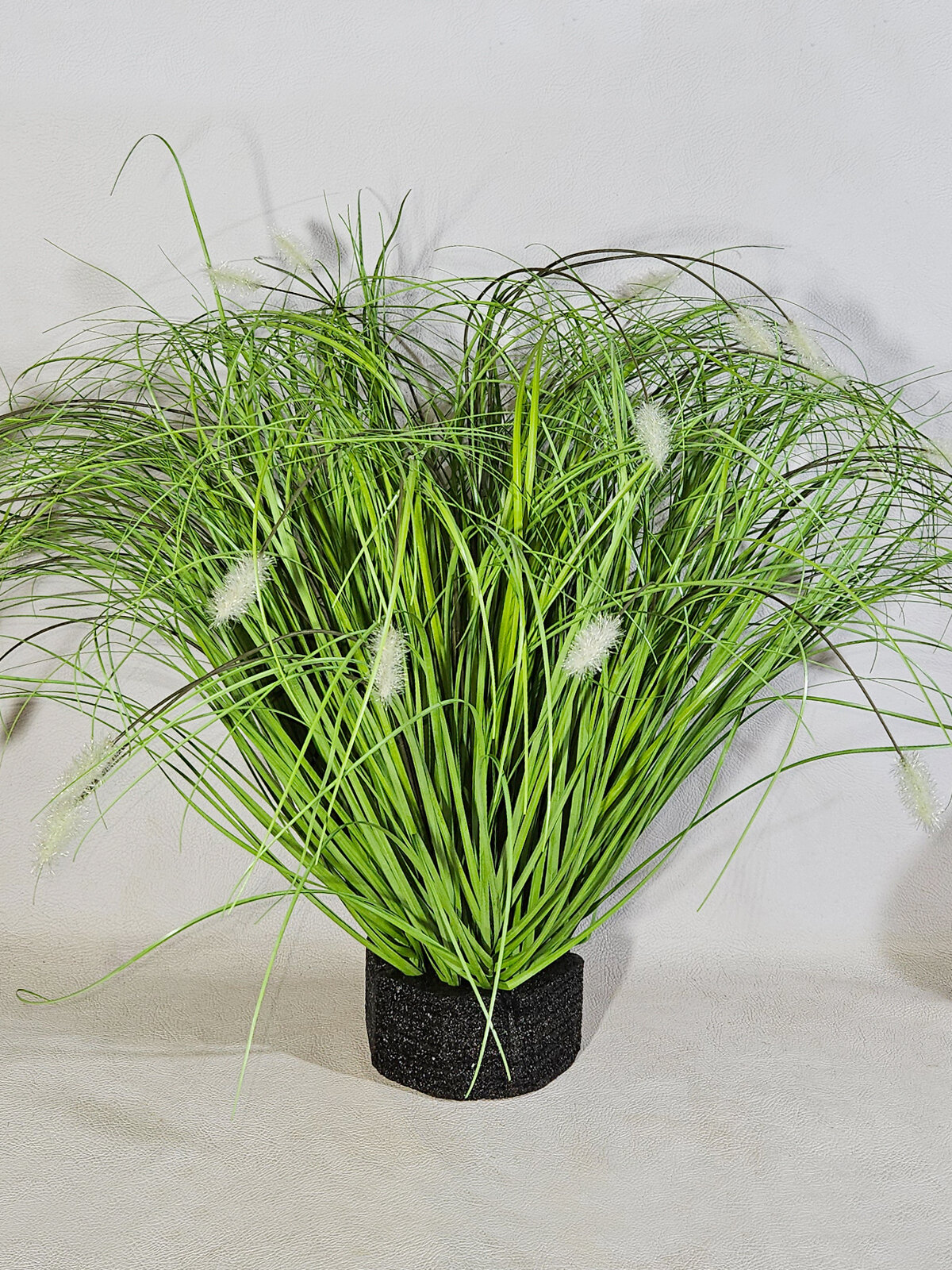 Трава Сноп с белыми пушистиками 50см, декоративная искусственная трава от ФитоПарк