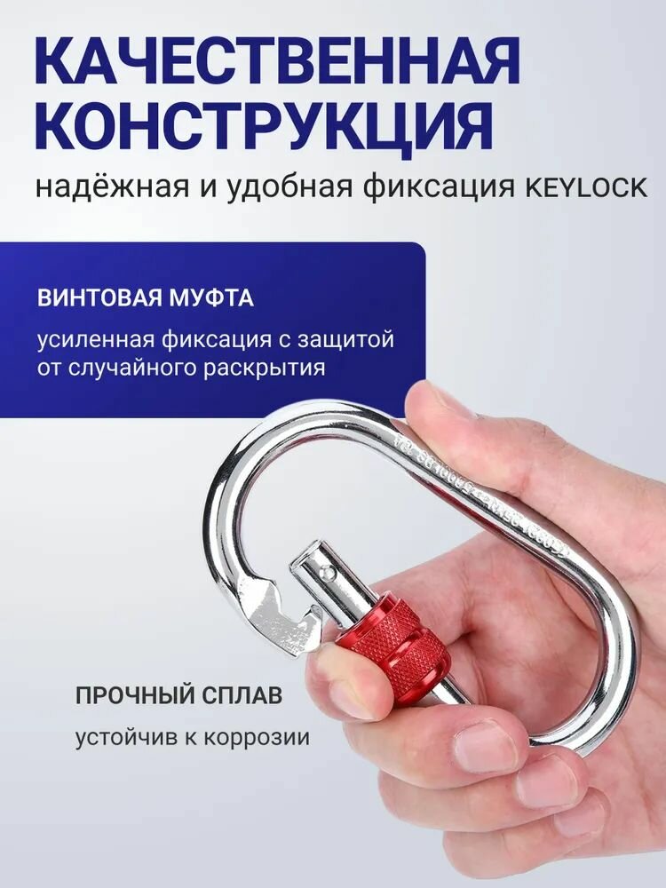 Карабин альпинистский 2500 кг. 2 штуки