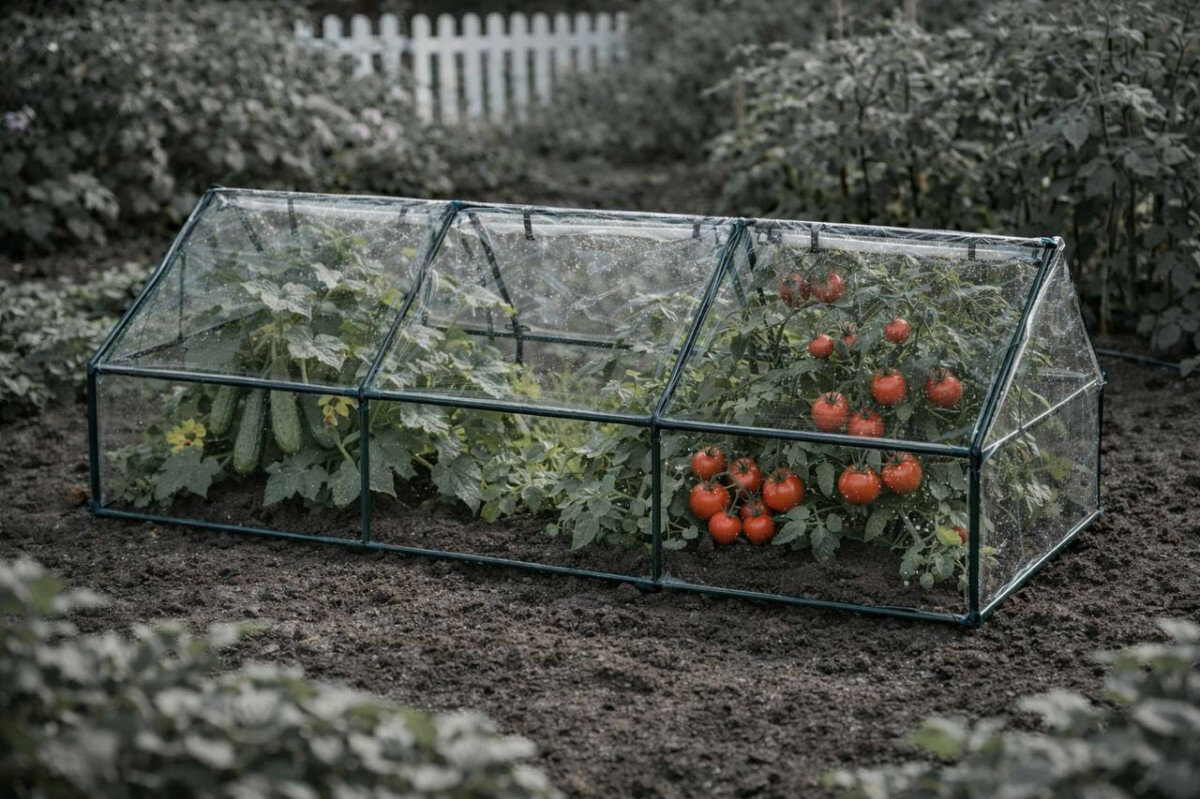 Теплица-парник 3 секции 270х92х92 см, дуги сталь, антикоррозийное покрытие