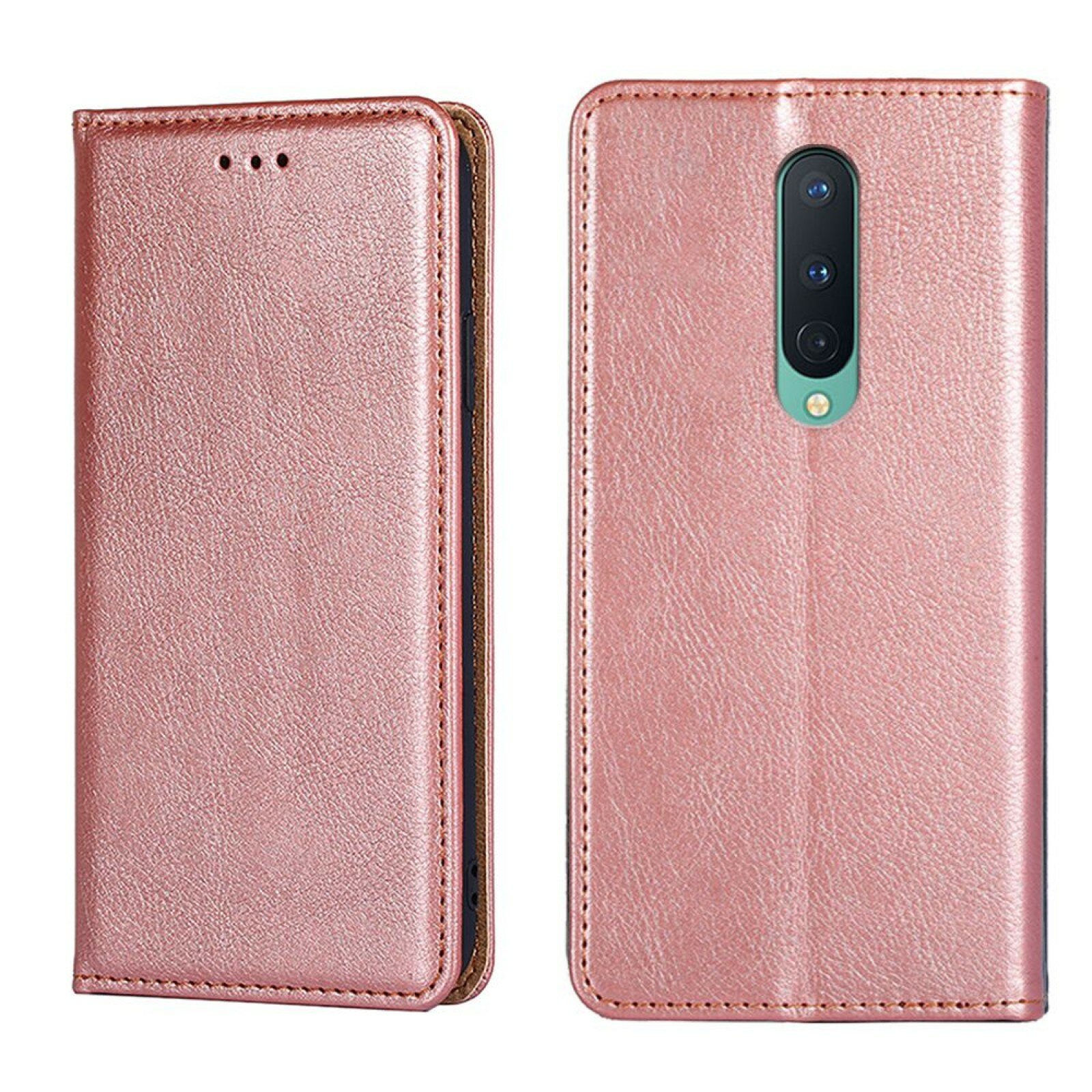 Чехол-книжка MyPads для OnePlus 8, розовый, искусственная кожа, магнитный клапан