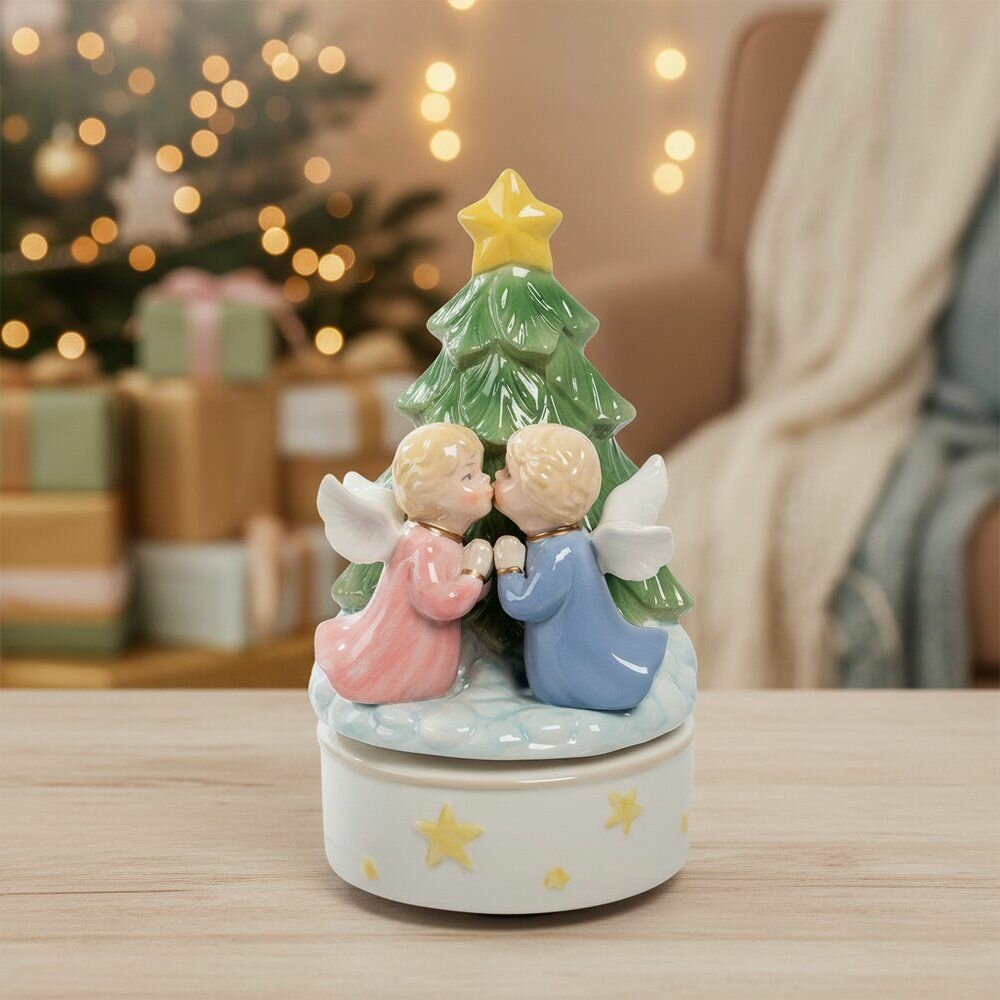 Музыкальная статуэтка Рождественский поцелуй