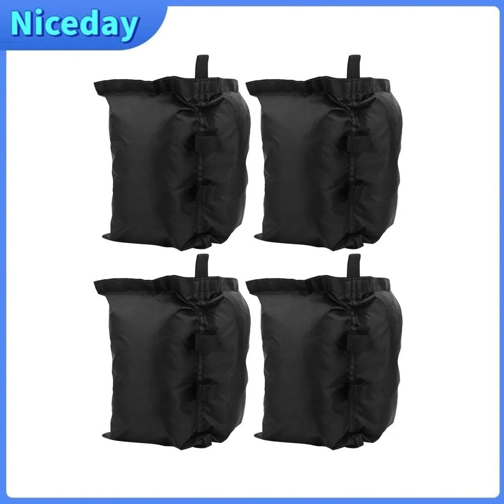 4 шт. мешков с песком, ткань оксфорд, прочные, черные, для палатки.