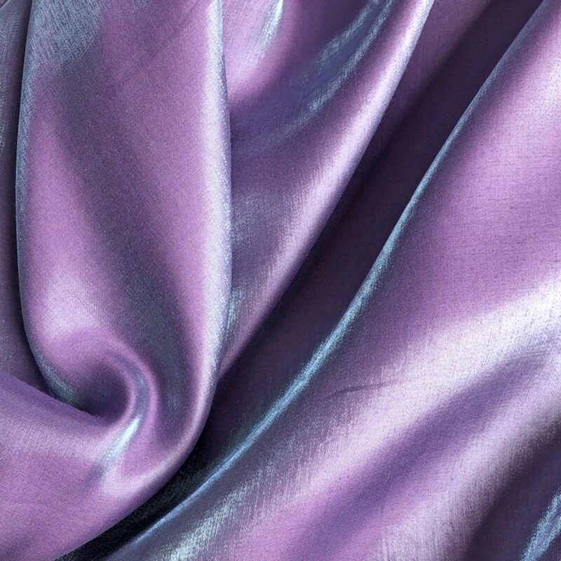 Uarestar Шелково-льняная ткань 150 см для пошива Сиреневый, Blue Purple