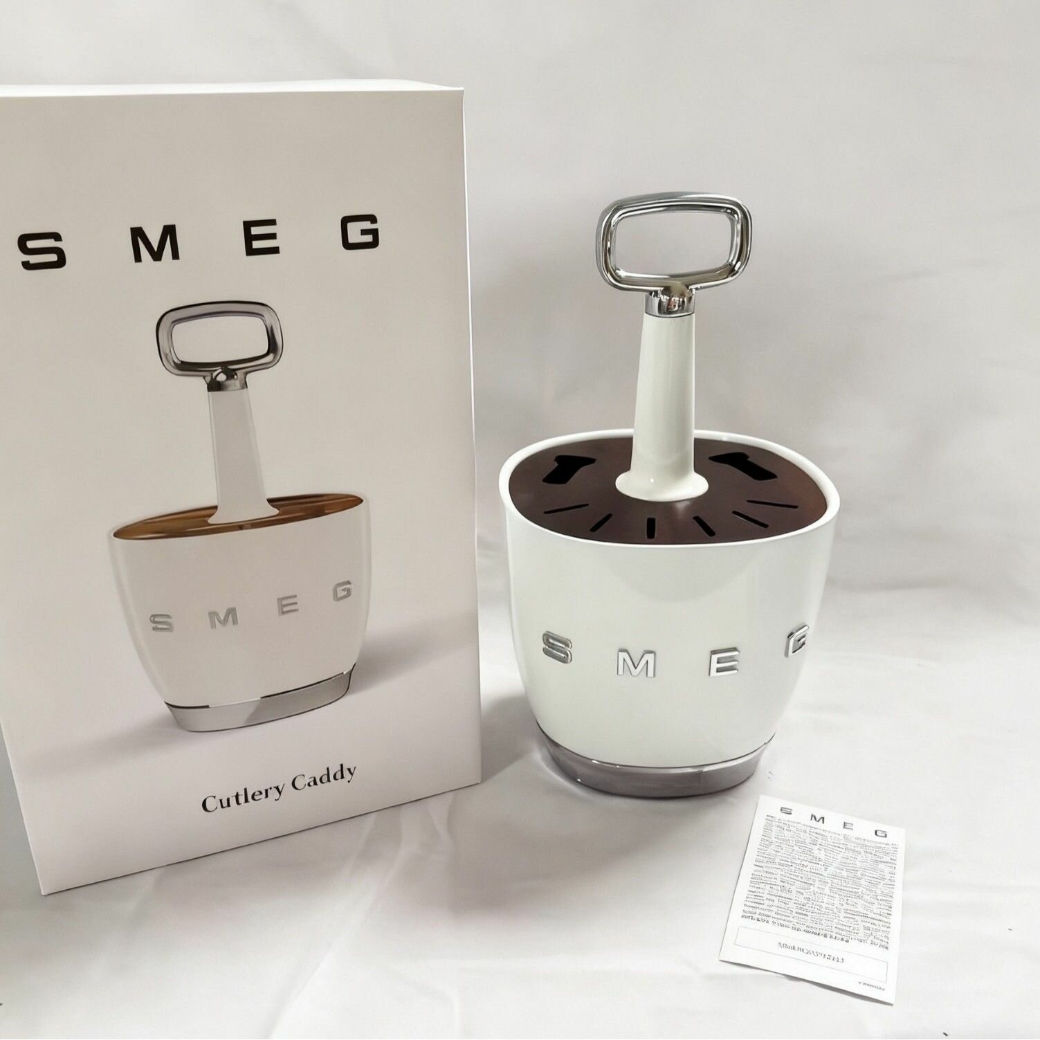 Набор столовых приборов в ретро-вестерн стиле от SMEG, подставка для хранения из нержавеющей стали, ящик для хранения ножей, вилок и ложек, кухонная полка.