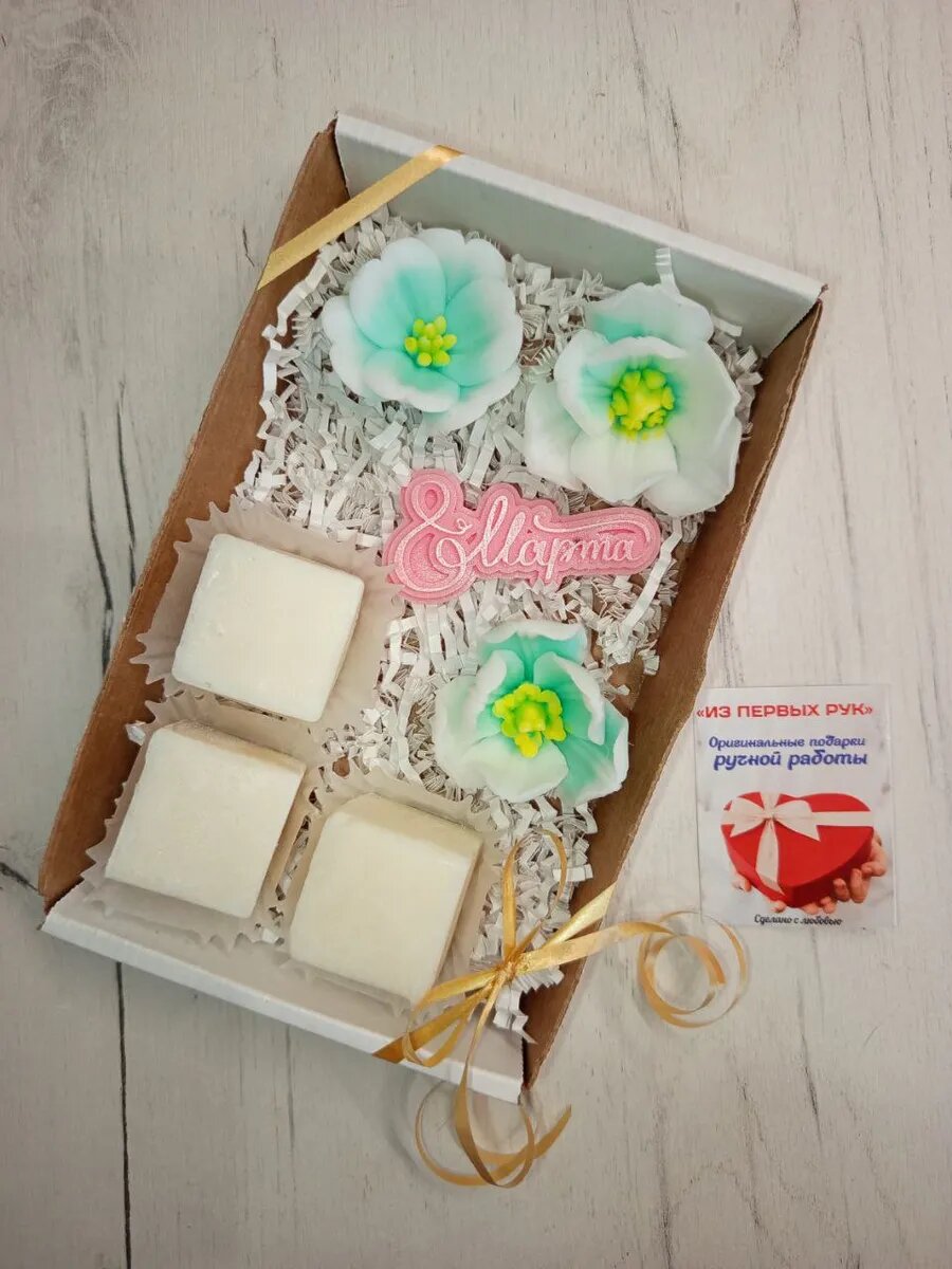 Тюльпаны спа набор мыло и скраб сахарный ручной работы