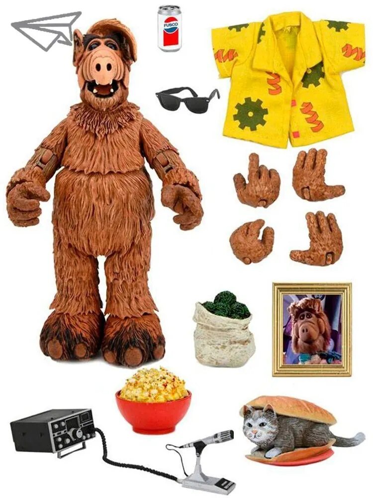 Фигурка альф инопланетянин ALF (15 см) Фигурка ALF из пластика, 1 шт. Коричневого цвета