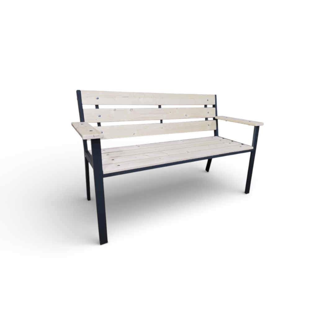 Скамейка "Оазис-21". 1,26м. С подлокотниками. Семь слонов.