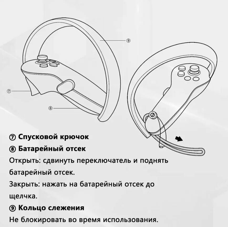 Контроллер для правой руки для Pico 4 – Белый, черно-серый VR-аксессуар — фото 1
