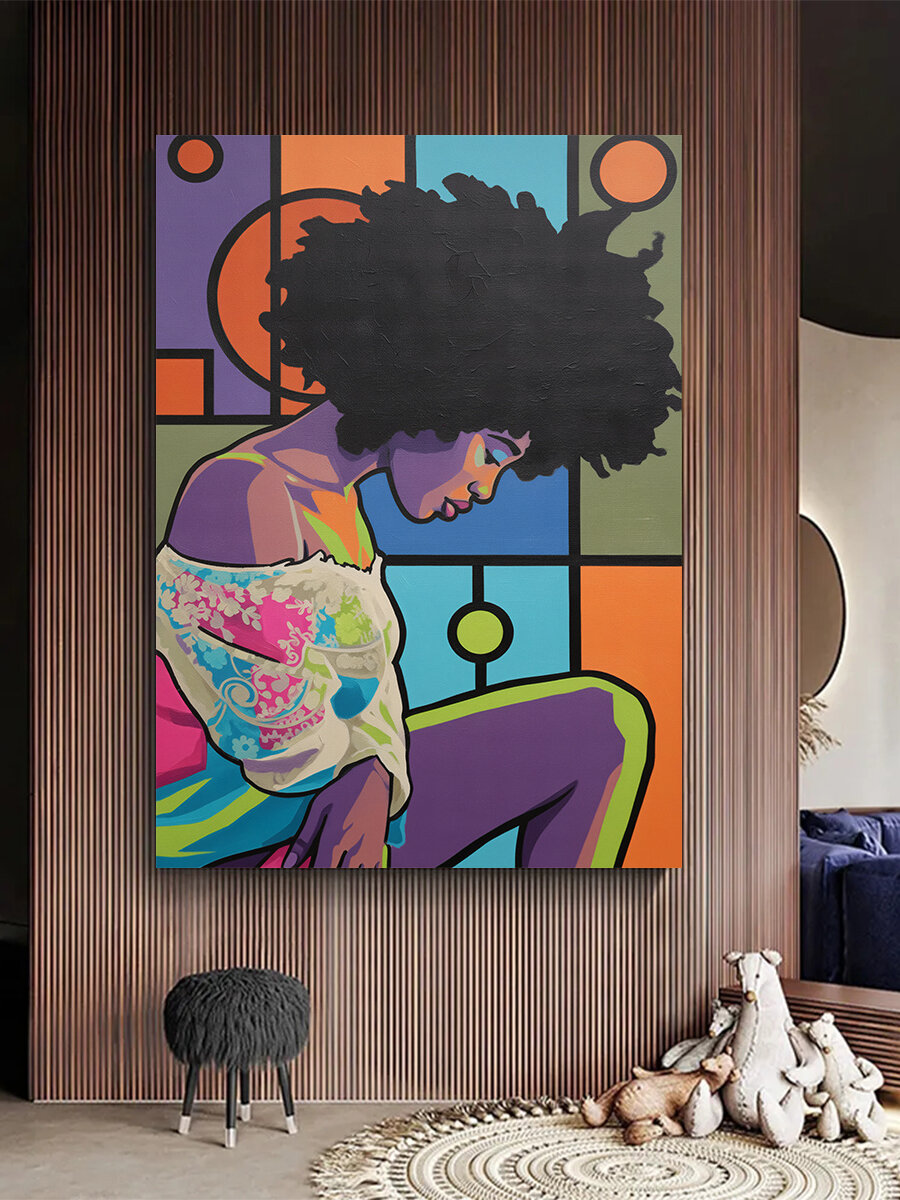 Картина на холсте - "Девушка 18+, бикини, в красивом белье женщина 18+" , 40х60 см.