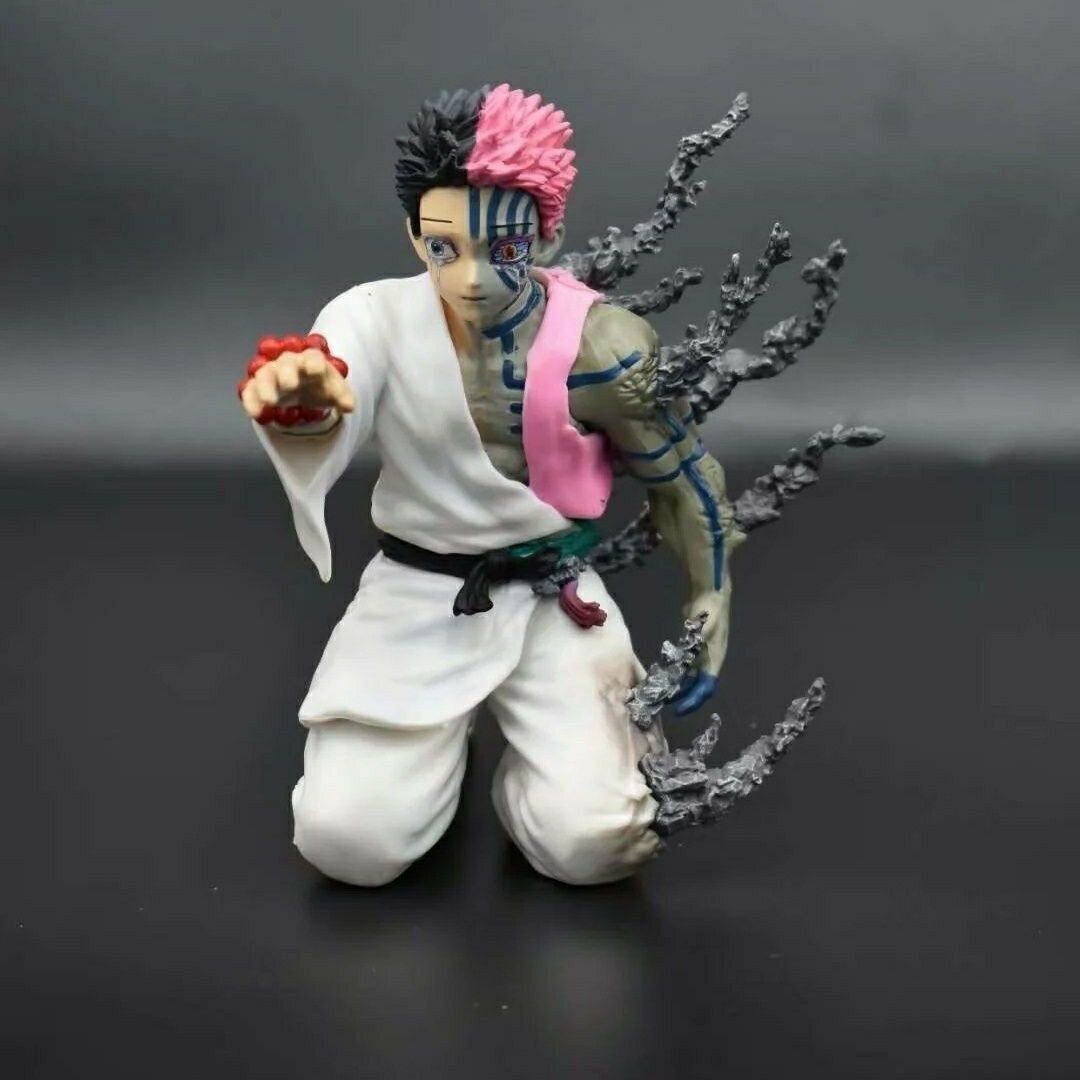 Фигурка аниме Клинок, рассекающий демонов Акадза , Demon Slayer Kimetsu no Yaib Hakuji Akaza фигурки ; коллекционная статуэтка для рабочего стола, украшение для стола, 1 шт. (Высота 18 см)