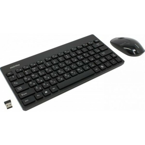 Комплект клавиатура+мышь Smartbuy 220349AG беспроводной, USB, 1600 DPI, чёрный