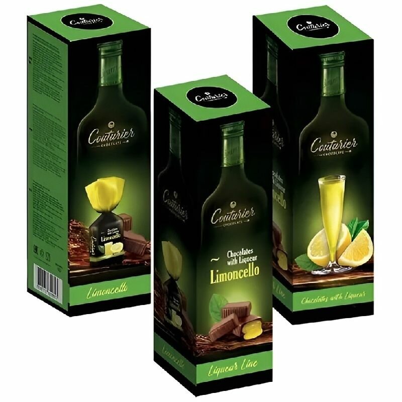 Конфеты COUTURIER LIQUOR LINE "Limoncello" шоколадные "Лимончелло" 105г