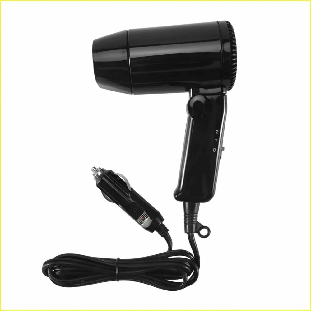 Автомобильный фен для волос, нагреваемый постоянным током 12 В, 216 Вт, портативный складной вентилятор с горячим воздухом для путешествий, удобная ручка для хранения, размораживающий окна автомобиля